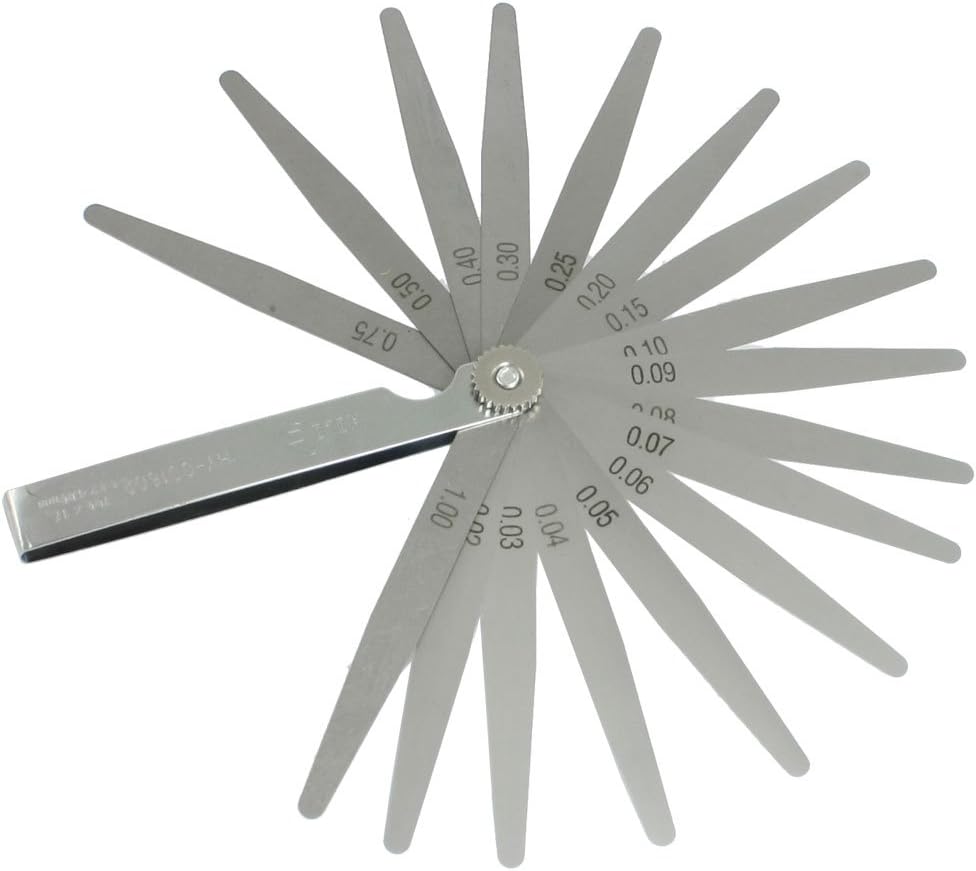 17 in 1 0,02–1,00 mm Metric Gap Fühlerlehre Measure Tool 10,2 cm ...