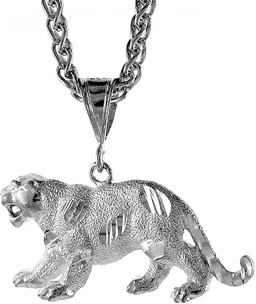 Sterling Silver Panther Pendant, 3/4 inch Tall | Amazon.com
