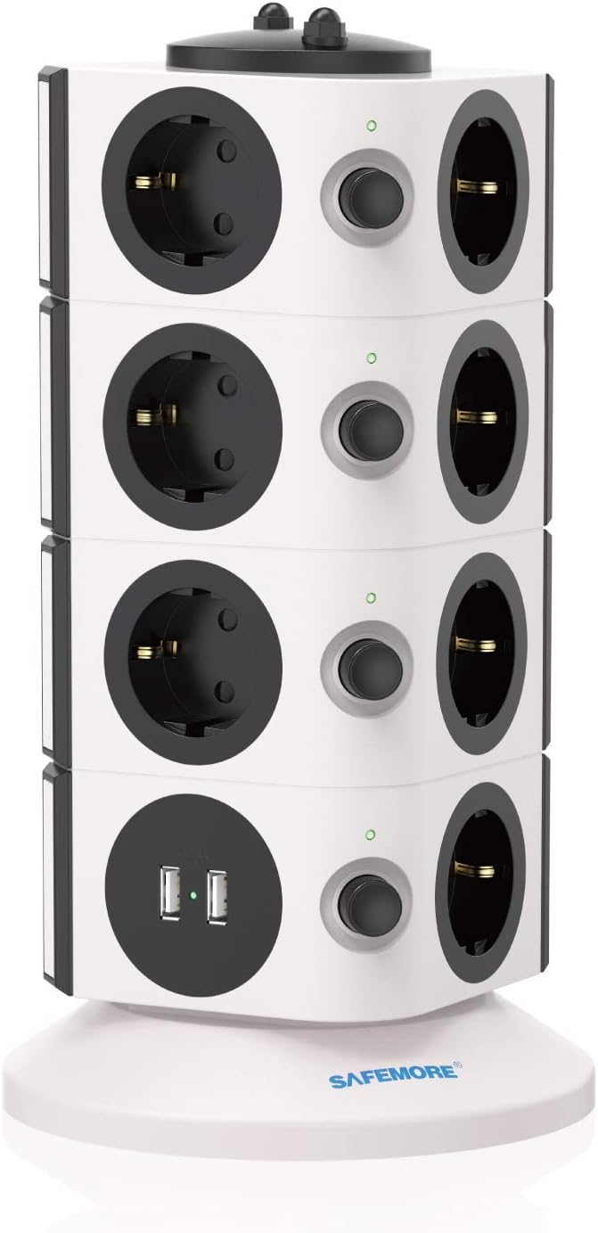 SAFEMORE Mehrfachsteckdosen Steckdosenleiste Mehrfachstecker ...