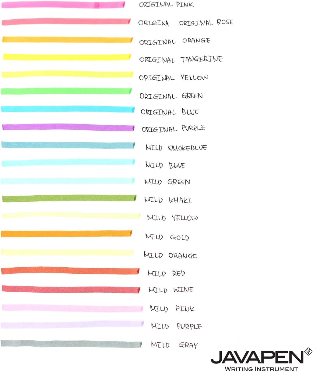 Rainbow pastel Highlighter magic marker Chisel tip Pen (Mild colors 12 ...