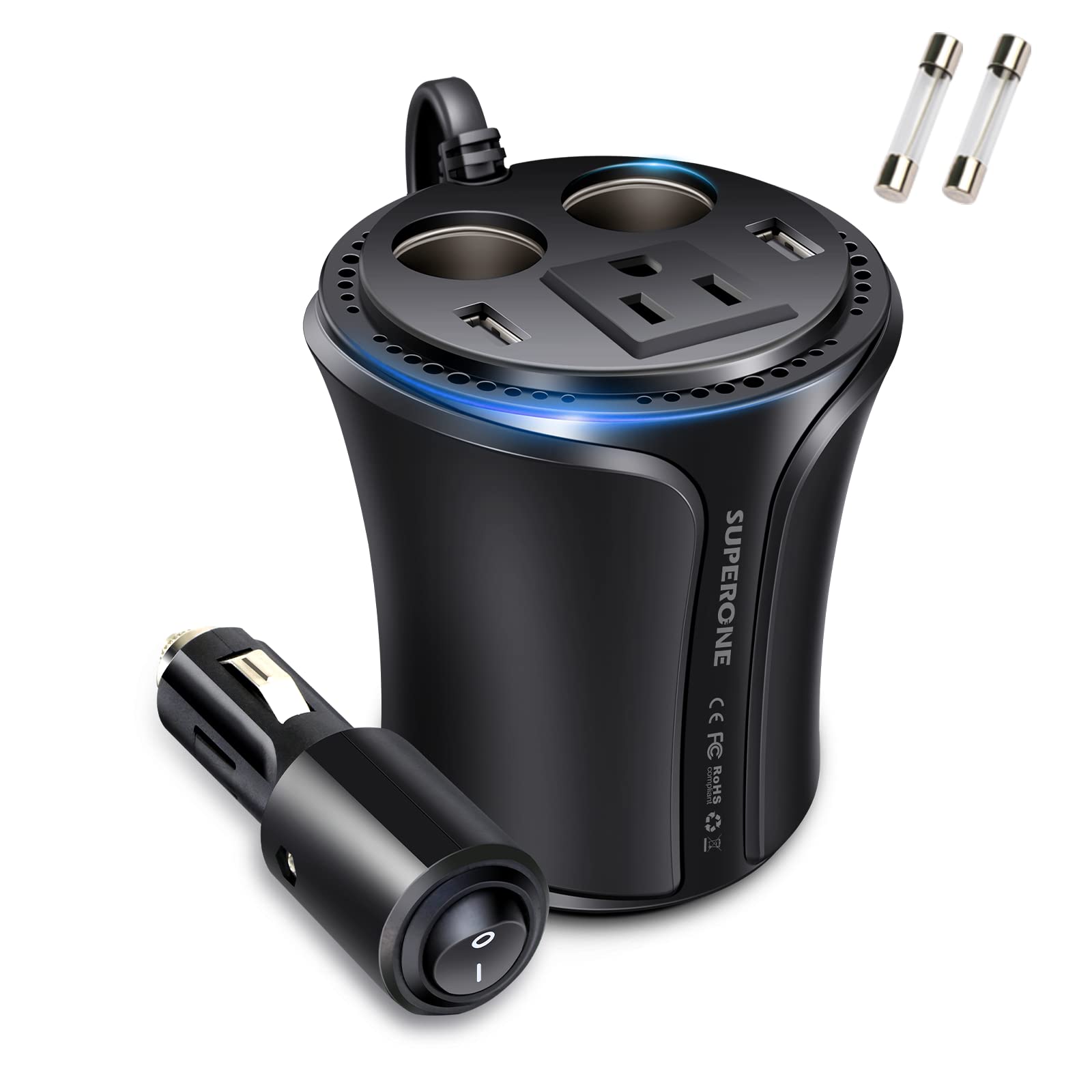 Mua SUPERONE 150W Car Power Inverter DC 12V to 110V 120V Car AC Adapter ...