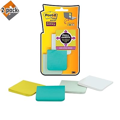Buy Post-it Super Sticky Full Adhesive Notes, 2x Sticking Power, 2 in x ...