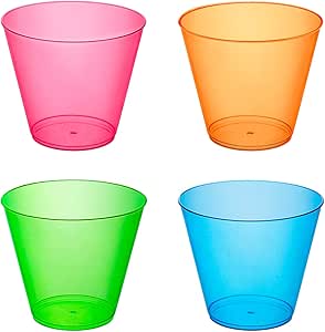 Amazon.com: Party Essentials Plastic Cups, 100-Count, Assorted Neon ...