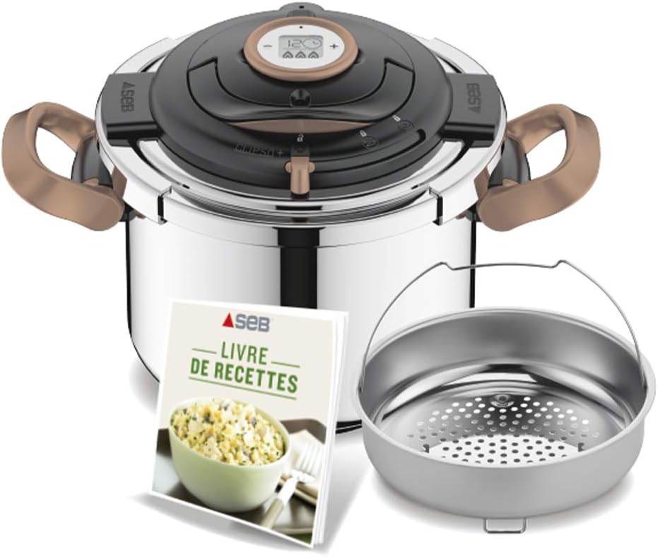 Seb Autocuiseur Clipso+ Précision Copper 8L, Cocotte-minute, Inox, Tous ...