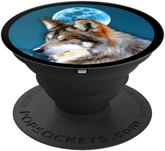 Amazon.com: Wolf Pop Sockets For Phones - 2 PopSockets Grip and Stand ...