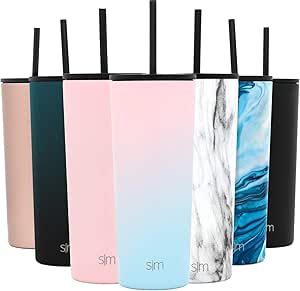 Amazon.com: Simple Modern Insulated Tumbler Cup with Straw Lid and Flip ...