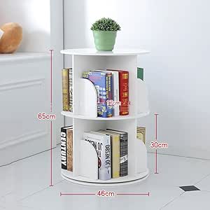 Amazon.com: Bookshelf,Creative 360°Rotating Bookcase Simple disassembly ...