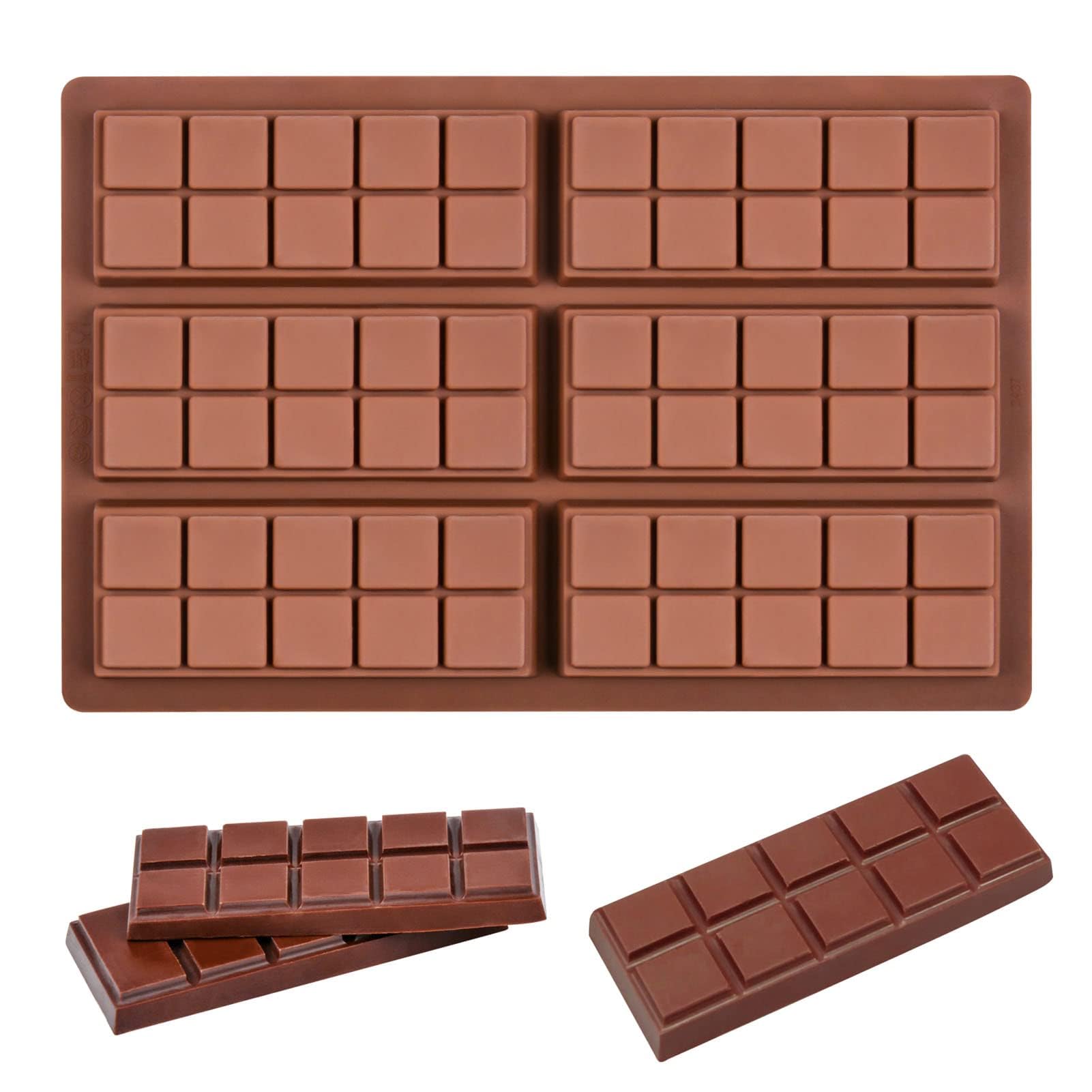 Fimary Chocolate Bar Mold - Non-Stick Chocolate Molds, Food Grade ...