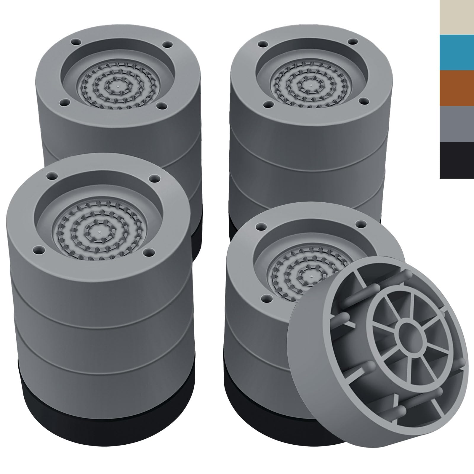 ANNKUT Furniture Risers 3 inch?Round Bed Risers Heavy Duty?Elevation in ...