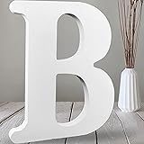 Amazon.com: AOCEAN 12 Inch White Big Wood Letters Unfinished Wooden ...