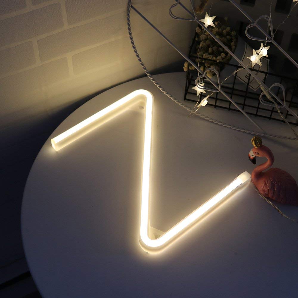 ENUOLI LED Warm White Neon Letter Night Lights Light Up Words Sign ...