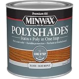 Minwax PolyShades Wood Stain + Polyurethane Finish – ½ Pint, Olde Maple ...