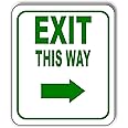 Amazon.com: EXIT THIS WAY DIRECTIONAL RIGHT ARROW GREEN Aluminum ...