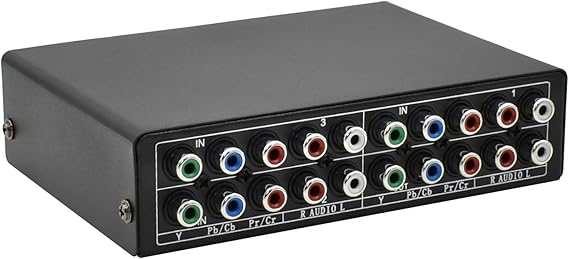 Aobelieve DSW3-1 3x1 Component Switch Box: Amazon.ca: Electronics