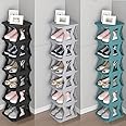 Amazon.com: INTCHE Double Row Shoe Rack, Space Saving Foldable Shoe ...