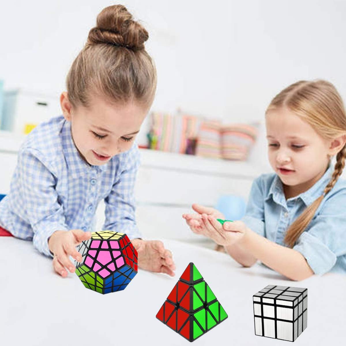 Easehome 3 Pack Speed Puzzle Cube Set, Magic Cubes Megaminx + Pyraminx ...