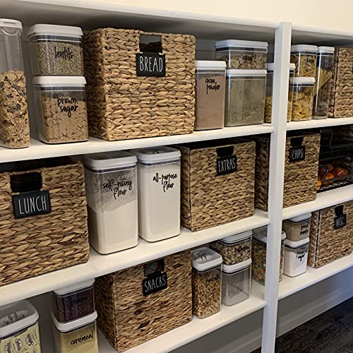 Label Holders, 18PCS Basket Bin Labels Clip on for Baskets with 16PCS ...