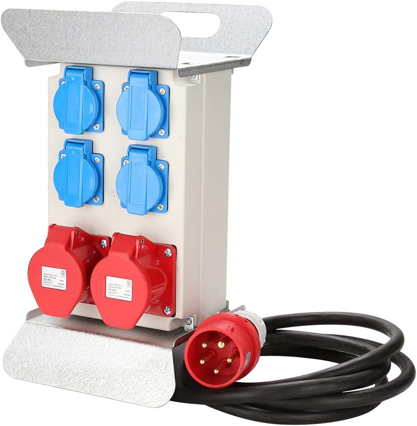 WIS Verteiler Baustromverteiler Stromverteilung CEE 2 x 16A 400V+ 4x ...