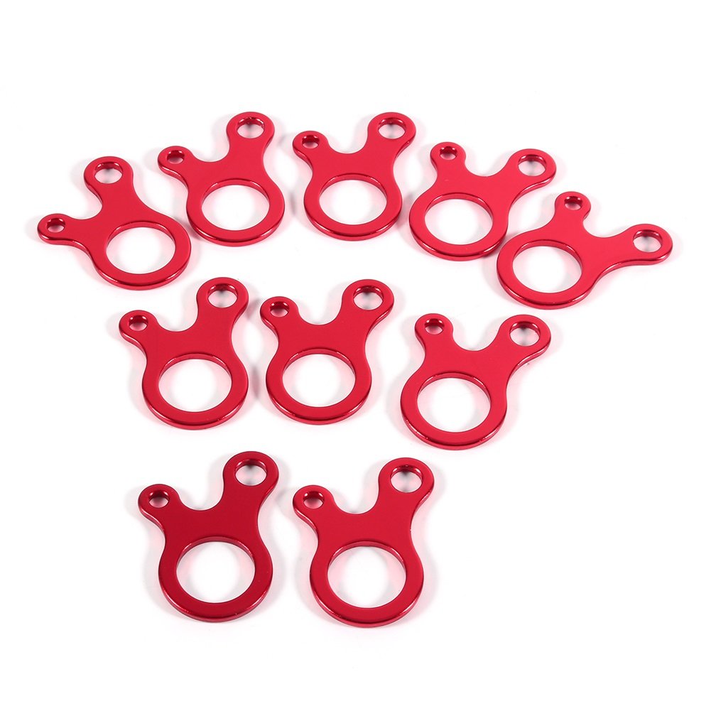 10Pcs Aluminum Guy Line Tensioners 3 Holes Rope Adjusters for Tent ...