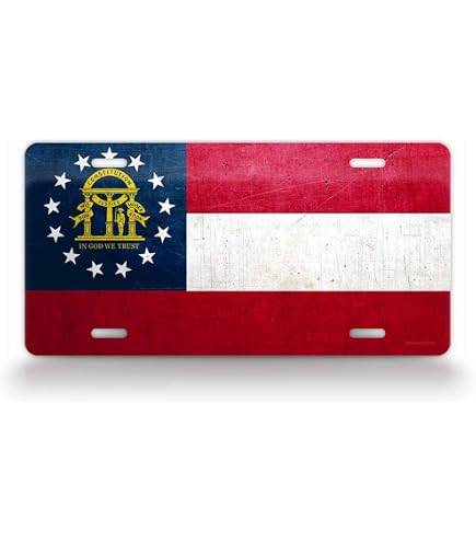 Georgia State Flag License Plate Georgia State Number Plate Hi Res