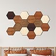 Amazon.com: Wooden Hexagon Wall Decor, 15 Pcs Creative Removable ...