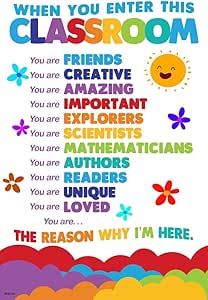 Amazon.com: When You Enter This Classroom Sign Educational Rules School ...