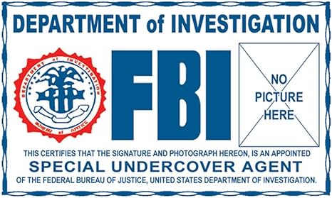 FBI Undercover Fun Fake ID License: Amazon.co.uk: Kitchen & Home