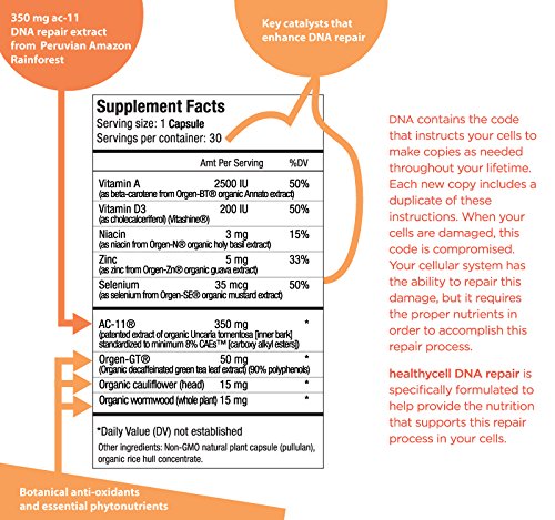 Healthycell DNA Repair Supplement with AC-11 - Protects Cells with ...