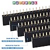 Glarks 120Pcs 2.54mm Straight Single Row PCB Board Female Pin Header Socket Connector Strip ...