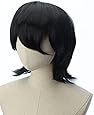 Amazon.com: Short Black and White Two Tone Anime Cosplay Costume Wigs ...