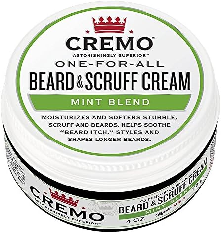 Cremo Beard & Scruff Cream, Wild Mint, 4 Ounce (Pack of 1) - Soothe ...