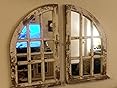 Amazon.com: SET OF TWO ARCHED WINDOW MIRRORS : Home & Kitchen
