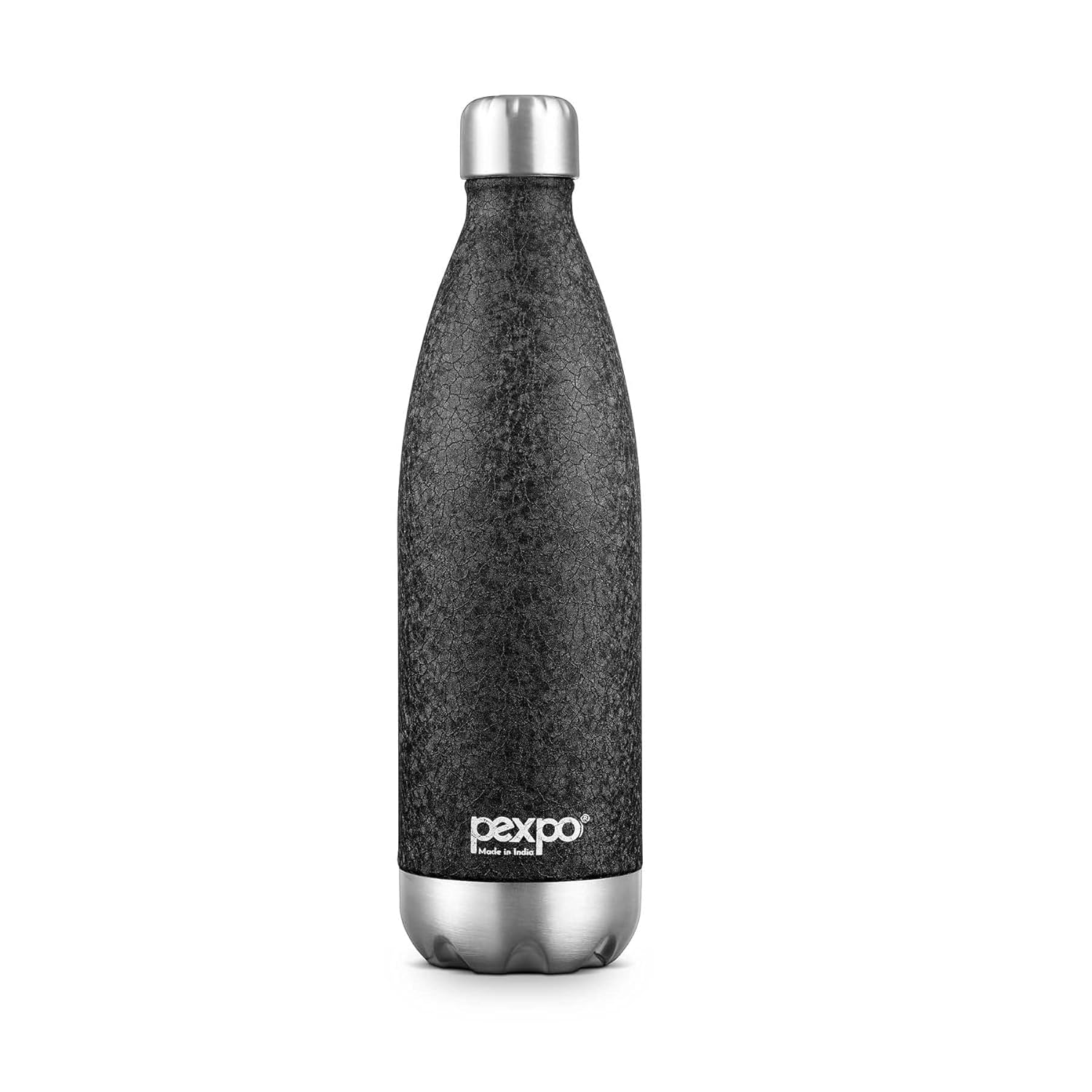 Pexpo Electro 500ml Tri-ply Vacuum Insulated Steel Bottle Steel Finish ...