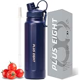 Amazon.com: pluseight Sports Water Bottle, Insulated Water Bottle With ...