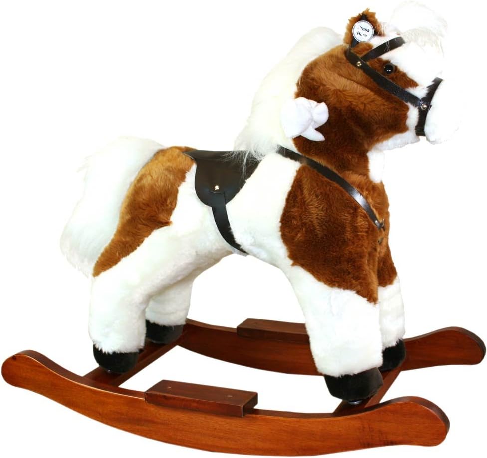 Traditional Rocking Horse With Sound - Skewbald: Amazon.co.uk: Toys & Games