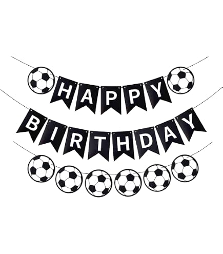 Sports Decoration 32.8 Ft Soccer Pennant Banner Soccer Ball Bunting ...
