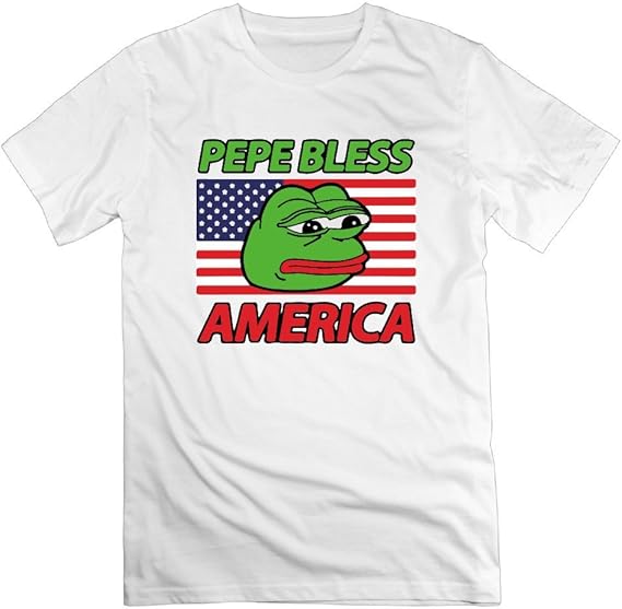 Amazon.com: Men's PEPE BLESS AMERICA 2016 Cool Funny Printed T-shirt ...