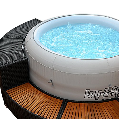 XXL Jacuzzi Whirlpool Umrandung Polyrattan Pool Rahmen Verkleidung ...