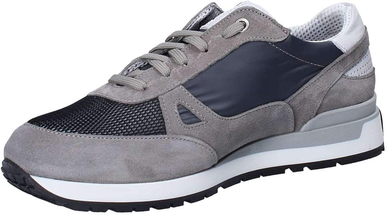 EXTON Schuhe Herren Sneakers aus grauem Wildleder 993-CAMTOP: Amazon.de ...