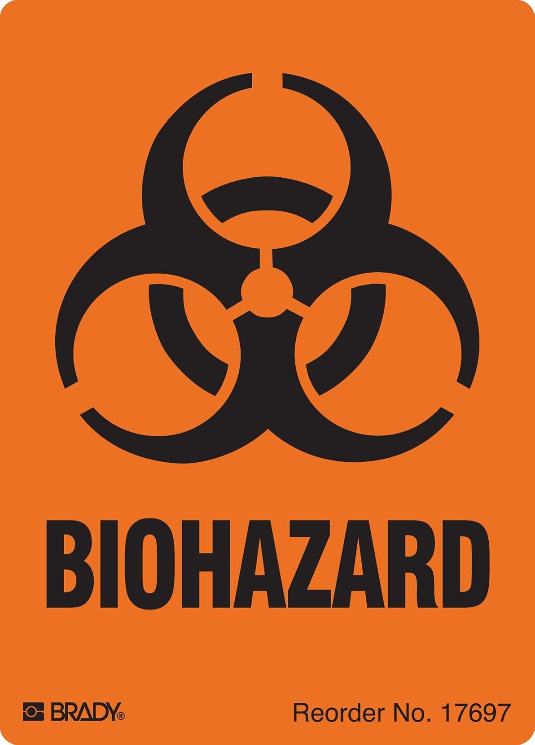 Biohazard Waste Labels, Black On Orange: Amazon.com: Industrial ...