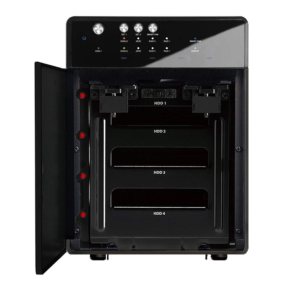 Mediasonic Raid 4 Bay Hard Drive Enclosure DAS - USB 3.2 Gen 2 10Gbps ...