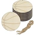 Amazon.com: Creaides 20pcs Basketball Wood DIY Crafts Cutouts Wooden ...
