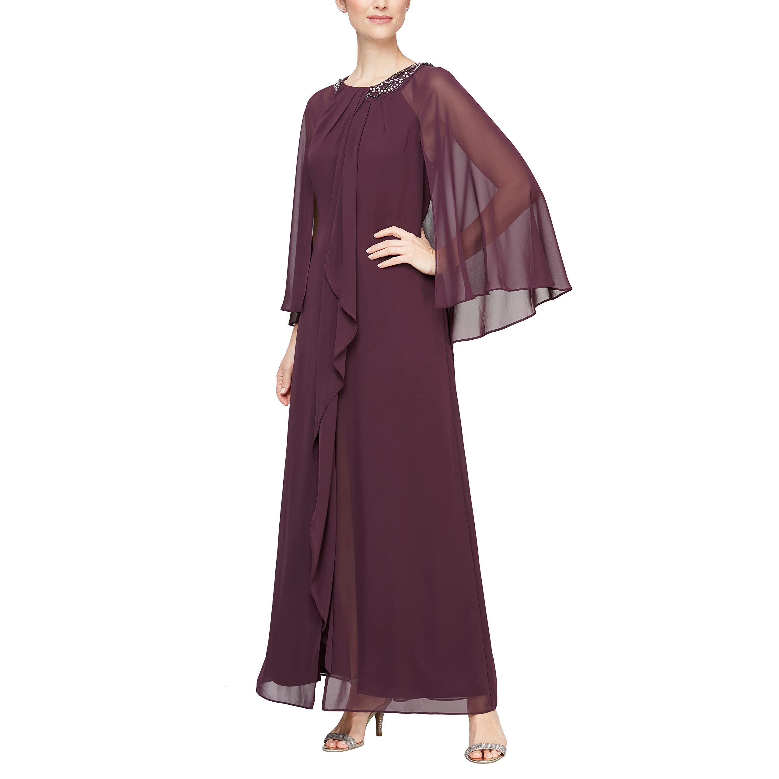 S.L. Fashions Women's Long Length Halter Neckline, Mother of The Bride ...