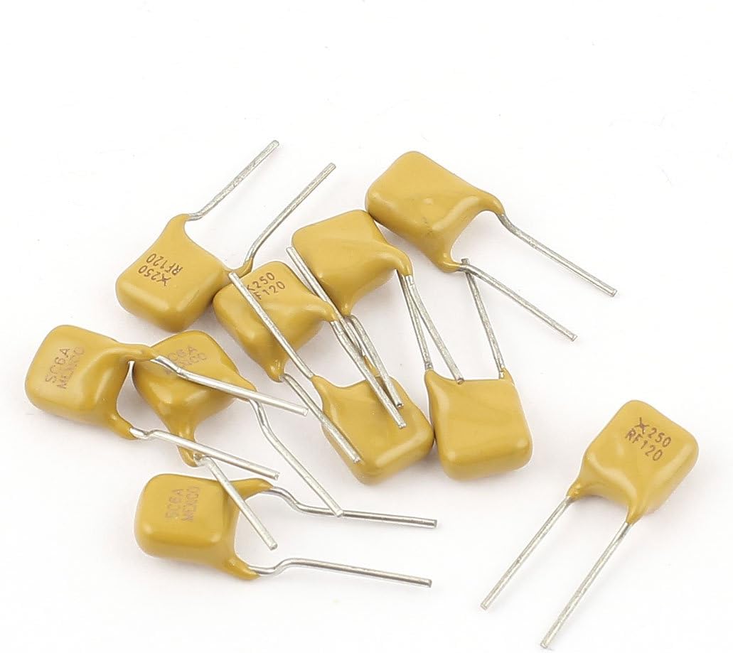 Aexit 10pcs 250V Fuses 120mA Resettable Fuse Radial Through Hole ...