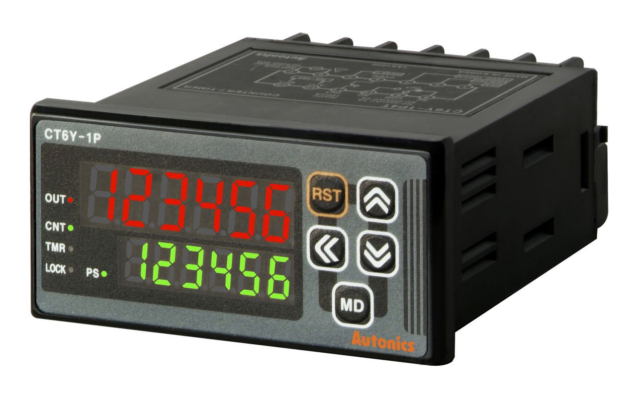 AUTONICS CT6Y-I2 Counter&Timer, W72xH36 mm, 6 Digit, LED, Indicator ...