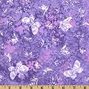 Amazon.com: Fabric Traditions Tossed Butterflies Purple Fabric By The Yard
