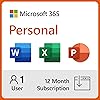 Microsoft 365 Personal | 12-Month Subscription, 1 person | Word, Excel, PowerPoint | 1TB ...