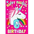Happy Magical 6th Birthday: Notebook & Sketchbook Journal for 6 Year ...