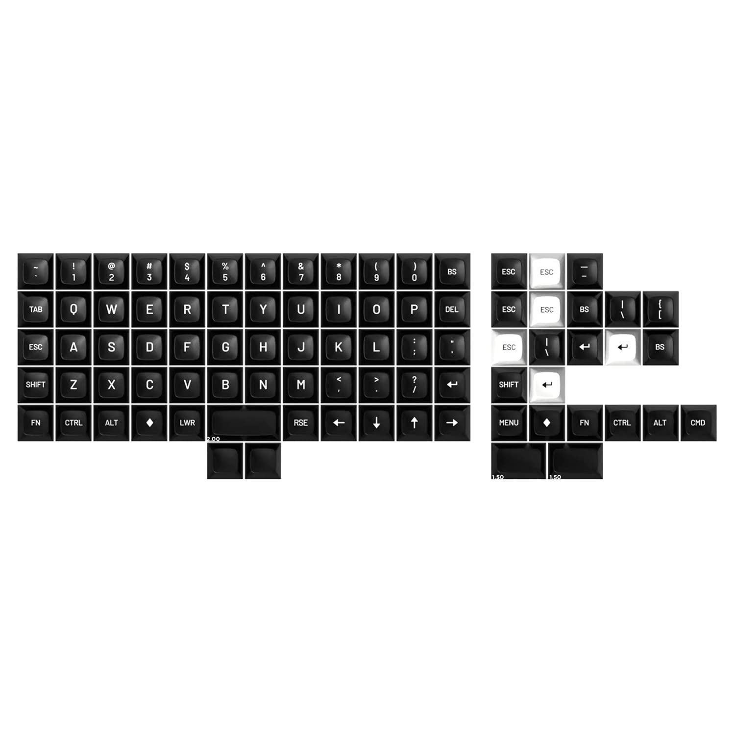 Mua DROP MT3 White-on-Black Keycap Set, ABS Hi-Profile WOB Keycaps ...