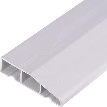 White, 5.5m (18 ft) uPVC Plastic Architrave Modern Chamfered Design ...